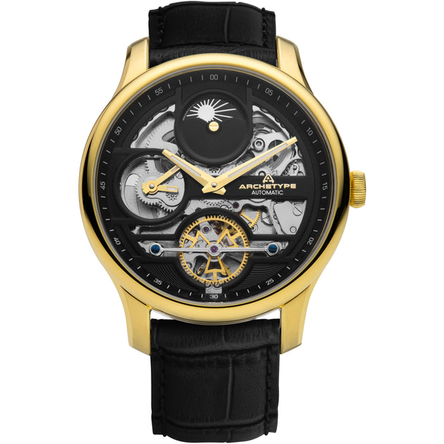 Archer Automatic Gold Black | Archetype Watches