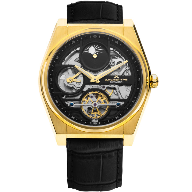 Rogue Automatic Gold Black | Archetype Watches